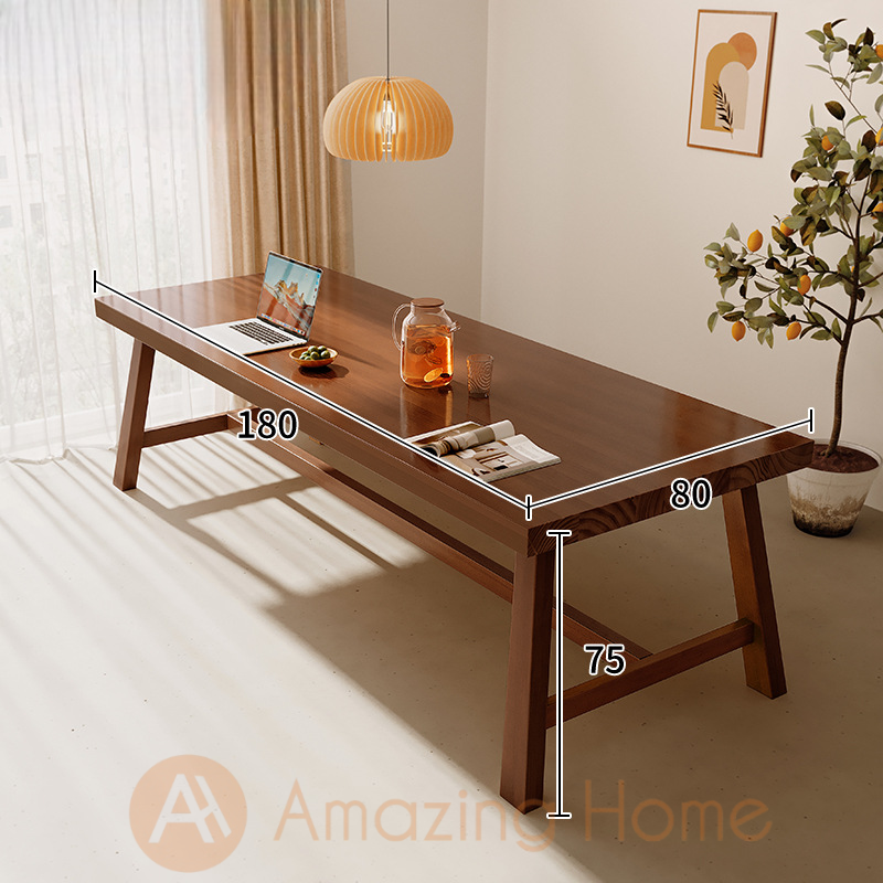 Einar 180cm Solid Wood Dining Table Thick Table Top Meeting Table ...