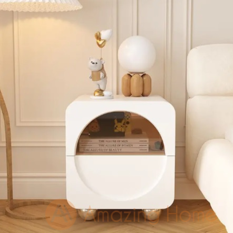 Novo 2 Drawer Bedside Cabinet Bedside Table White (Fully Assembled ...