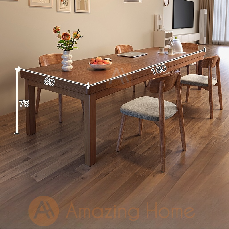Ender 180cm Solid Wood Dining Table – AmazingHome.my