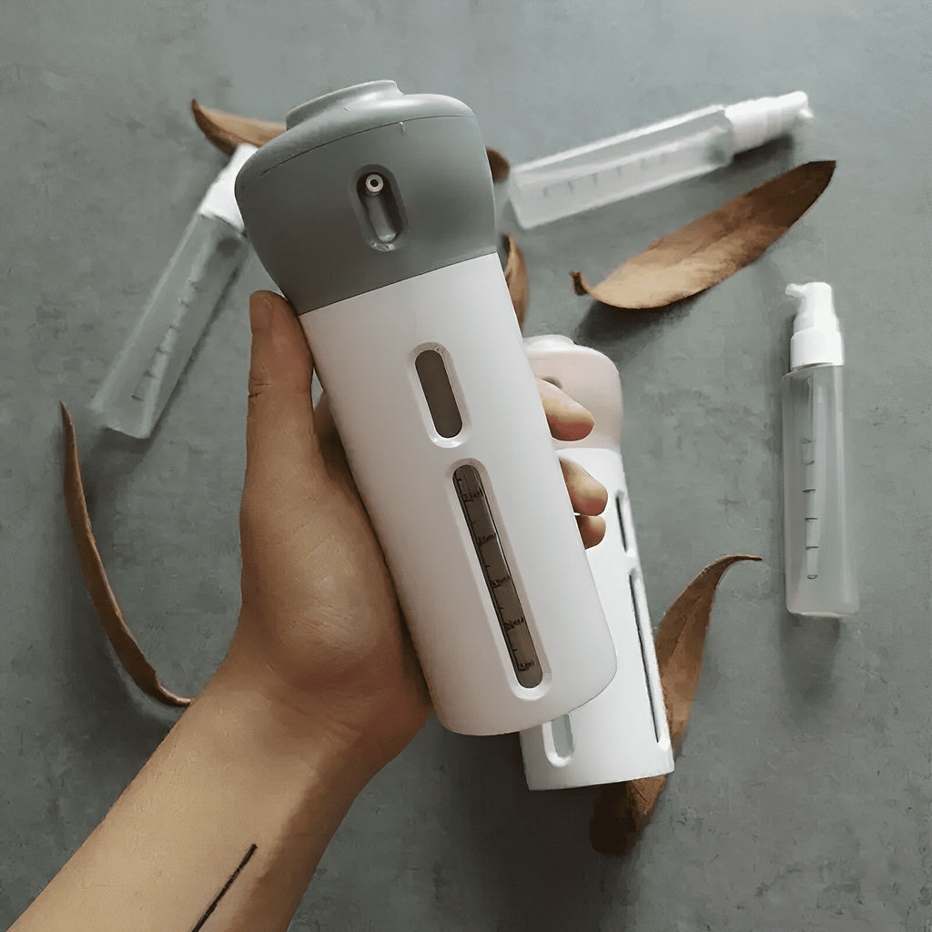 Amazing Home 4 in 1 Travel Dispenser Shampoo Lotion Bottle Set ...