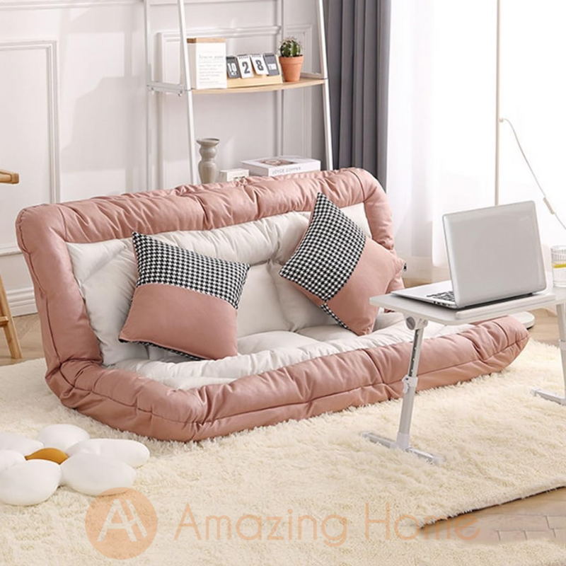 Solace Convertible Futon Lazy Sofa Bed With Cushion 90x90cm ...