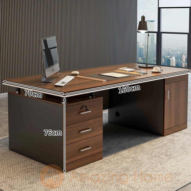 Erika 160cm Executive Desk Home Office Table – AmazingHome.my